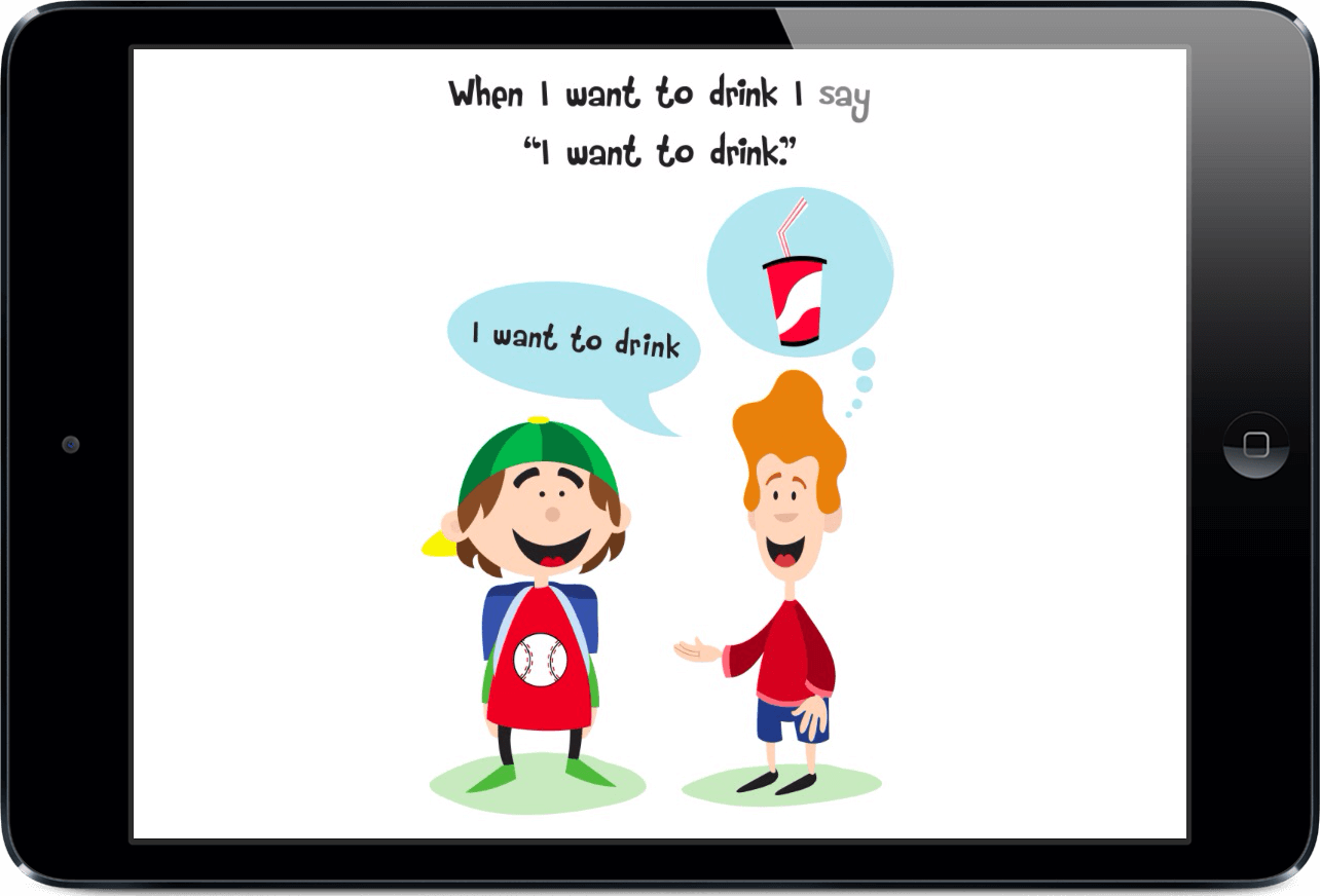 Using My Words, A beginning language app to teach talkingTouch Autism